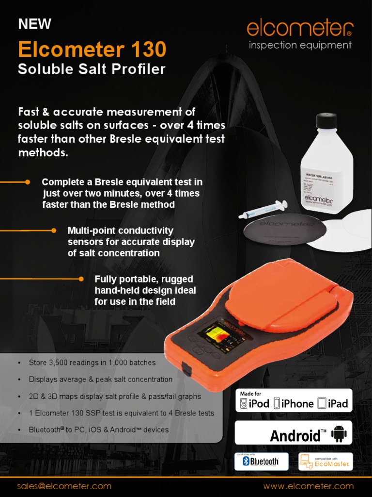 Elcometer 130: Soluble Salt Profiler | PDF | I Phone | I Pad
