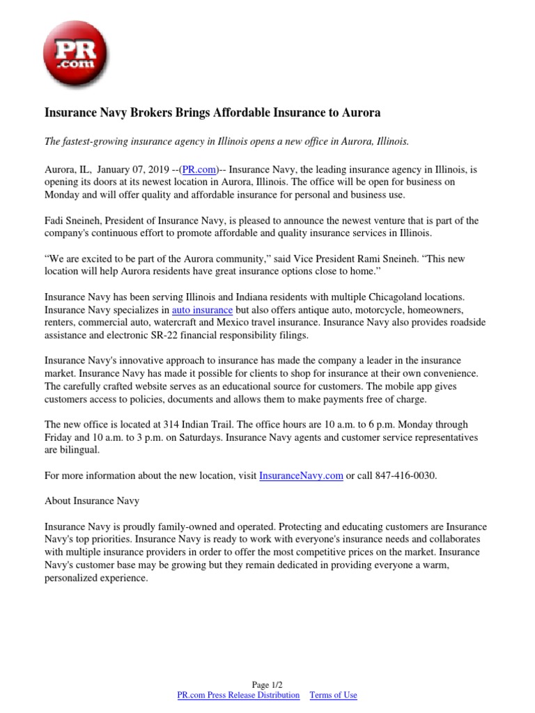 Affordable Insurance Opens in Aurora | PDF | Insurance | Service Industries