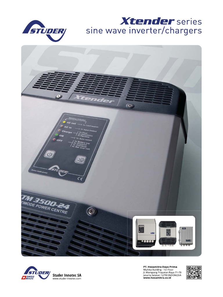 Brosur - Studer Xtender Series - HX2018.1 | PDF | Electrical Components | Electrical Engineering