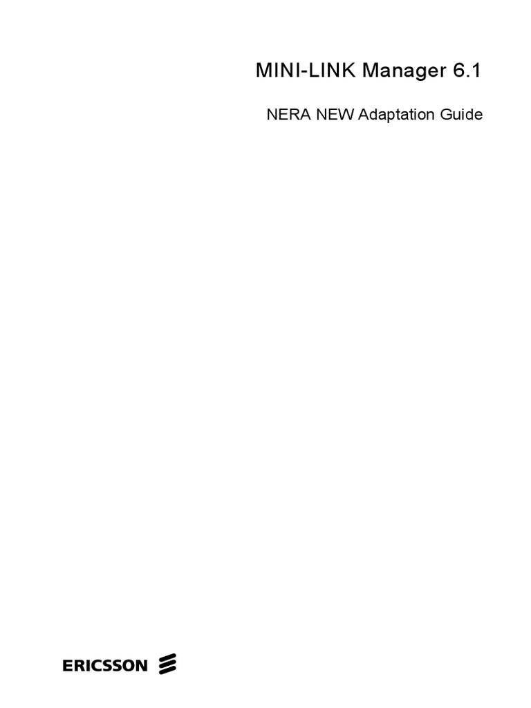 MINI-LINK Manager 6.1: NERA NEW Adaptation Guide | PDF | Domain Name System | Databases
