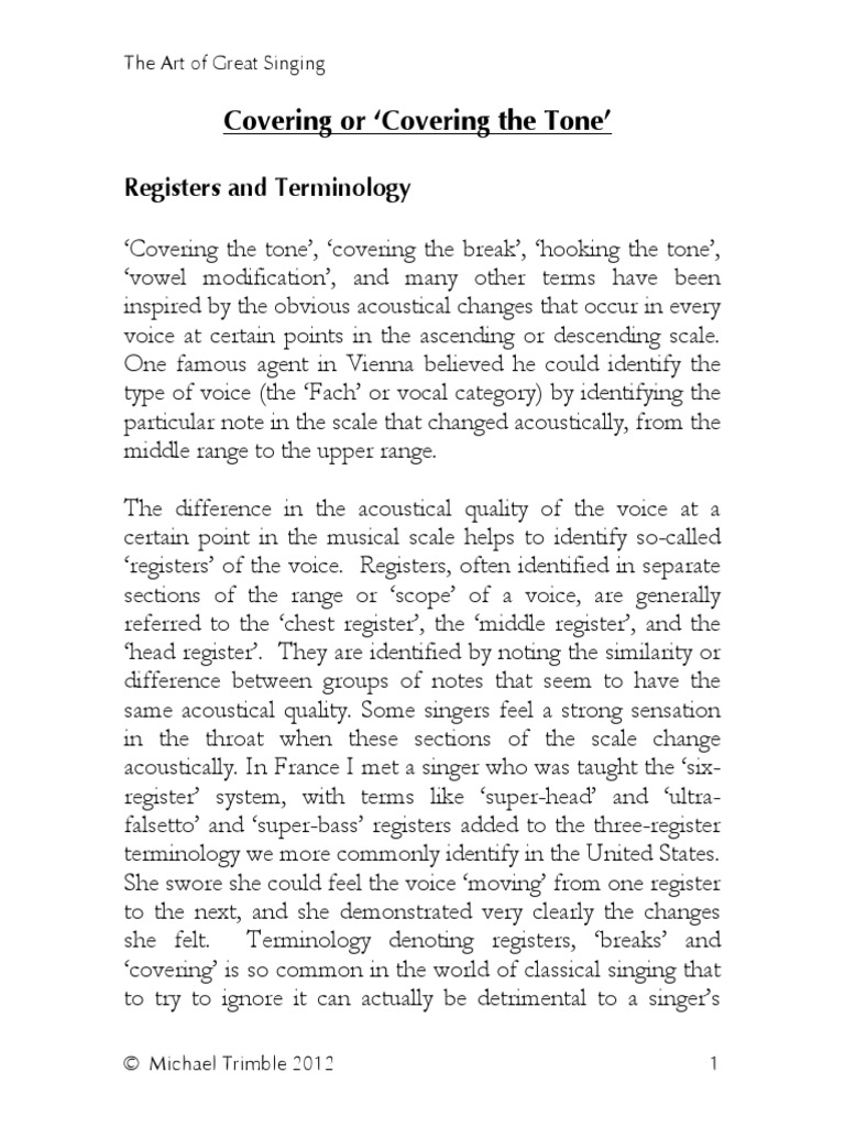 Complete Vocal Technique in Four Pages | PDF | Vocal Pedagogy | Singing