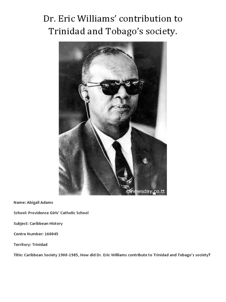 Caribbean History SBA | PDF | Trinidad And Tobago