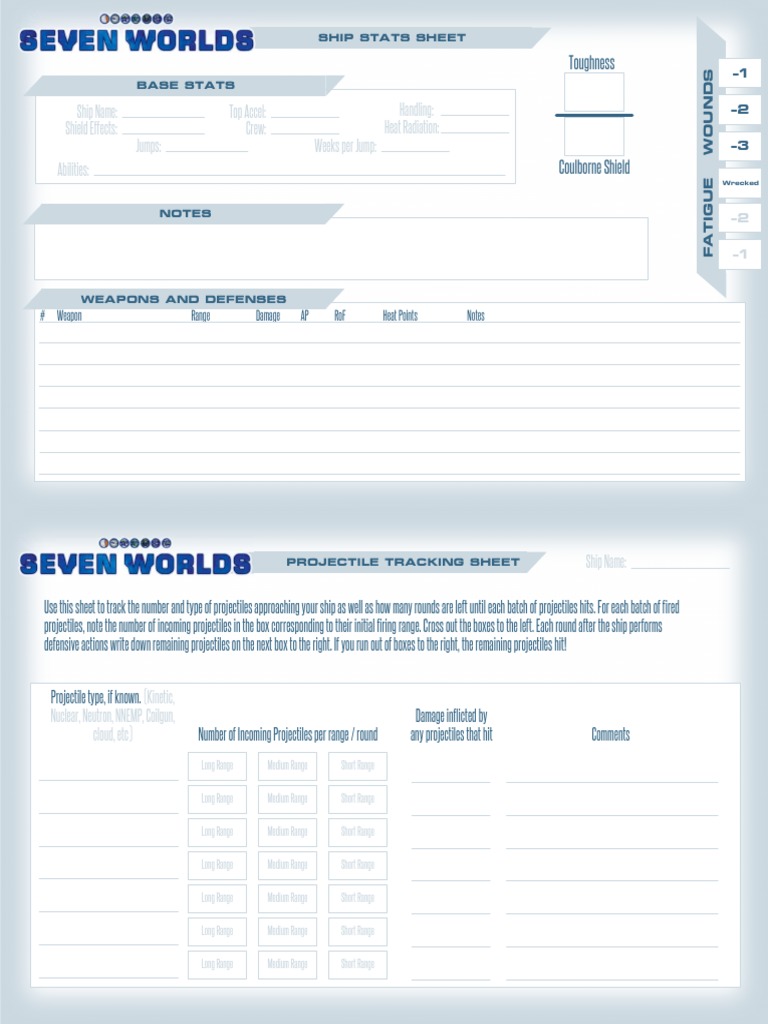 Ship Projectile Tracking Sheet | PDF | Projectiles | Warfare