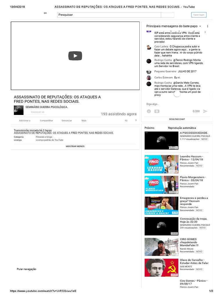 Ataques a Fred Pontes nas Redes Sociais | PDF | Ciberespaço ...