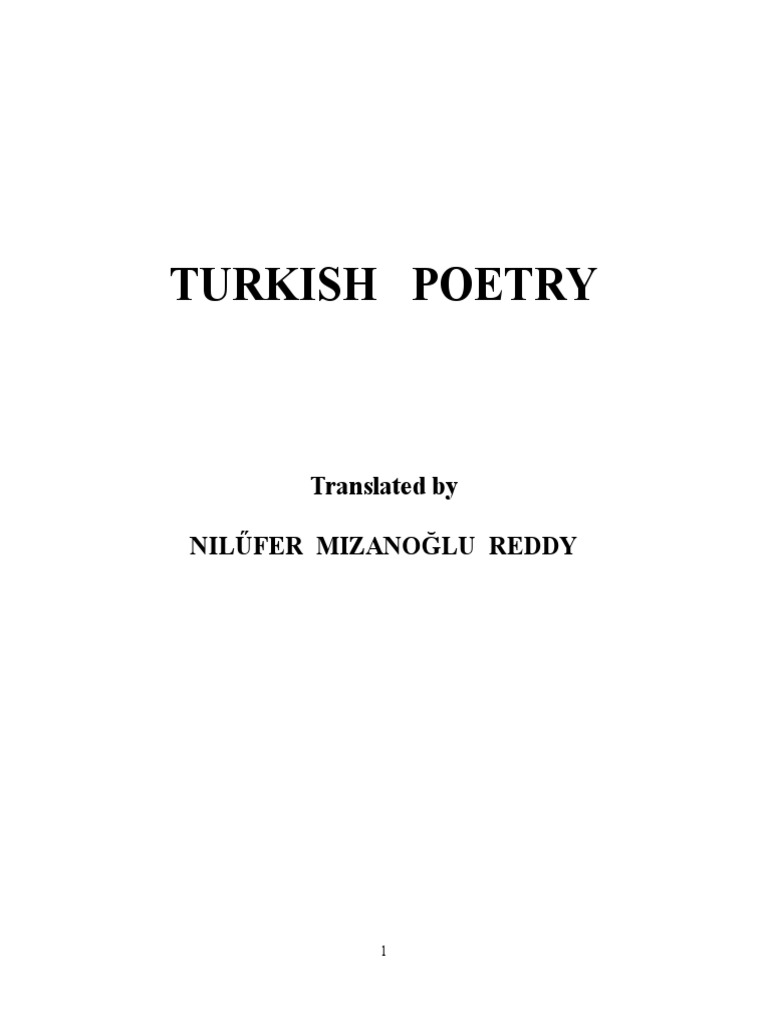 Turkish poems translated into English | Nature | Fiction & Literature