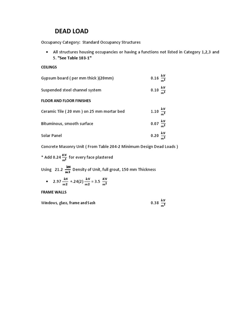 Design Loads | PDF | Framing (Construction) | Earthquakes
