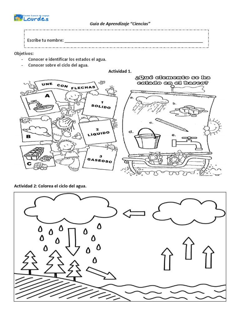 Guía de Aprendizaje - Agua | PDF | Ciencia y matemáticas