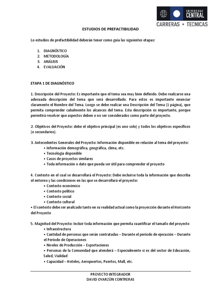 Guía de Estudios de Prefactibilidad | PDF | Análisis FODA | Información