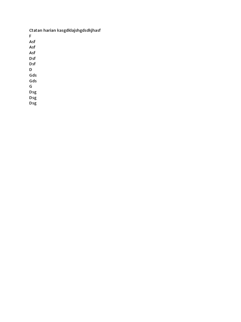 Ctatan Harian Kasgdklajshgdsdkjhasf F Asf Asf Asf DSF DSF D Gds Gds G ...