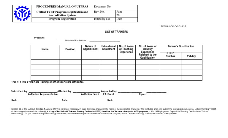 TESDA-SOP-CO-01-F17 | Government | Politics
