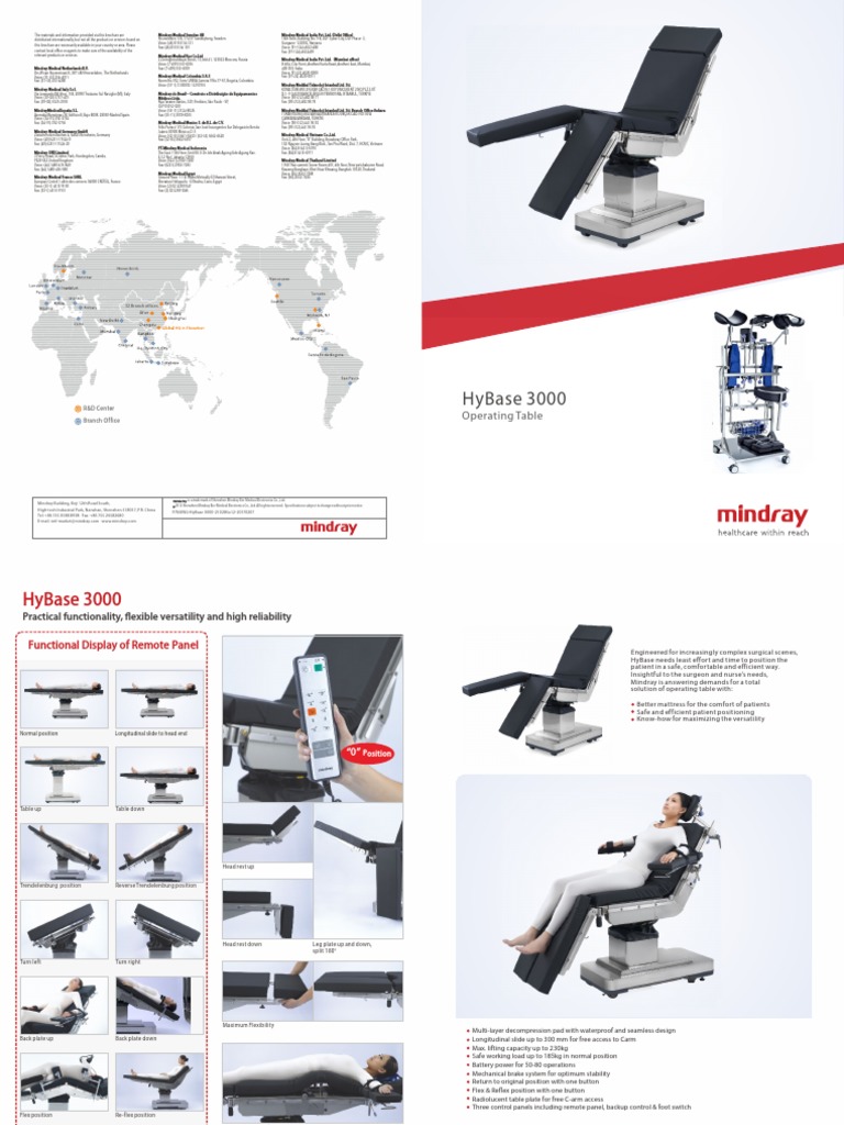 Operating Table HyBase 3000 PDF | PDF | Neurosurgery | Surgery