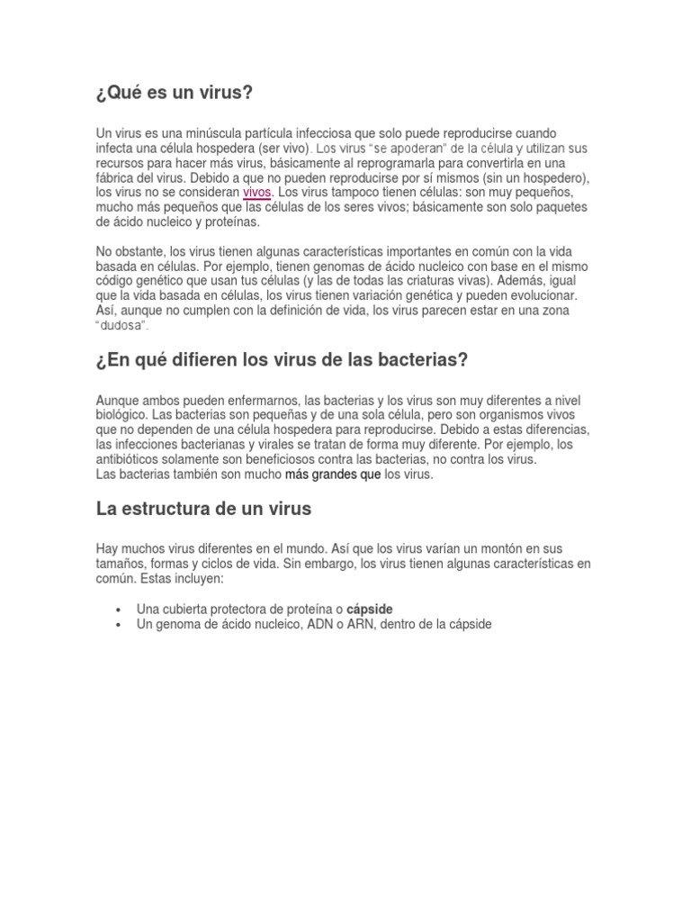 VIRUS | PDF | Virus | Biología Celular)