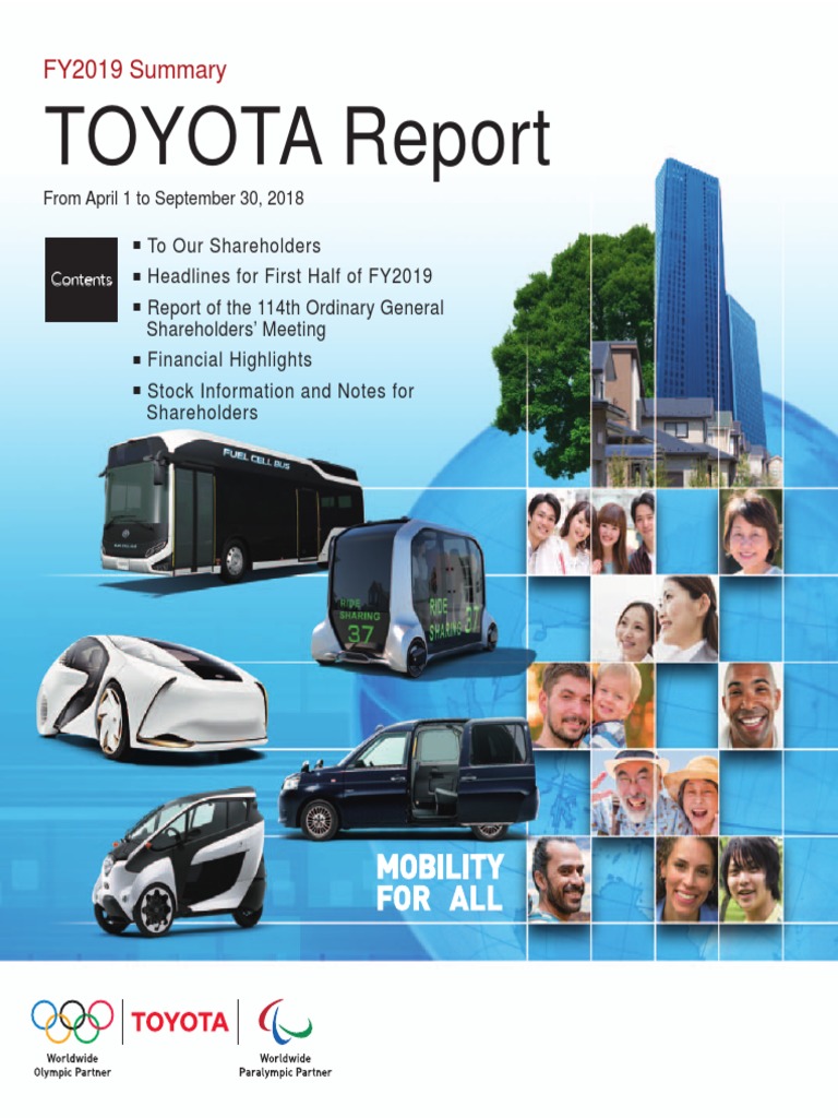 TMC Fy2019 Report | PDF | Toyota | Business
