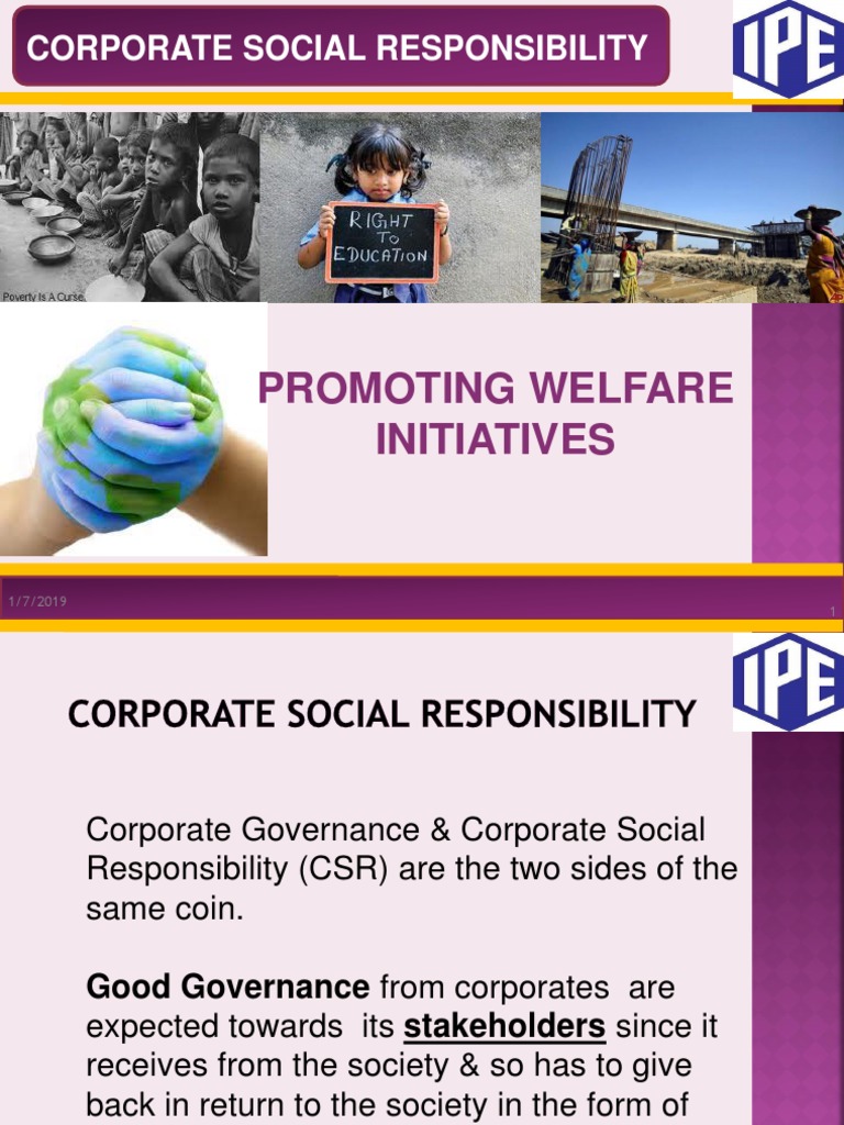 Promoting Welfare Initiatives: Corporate Social Responsibility | PDF ...