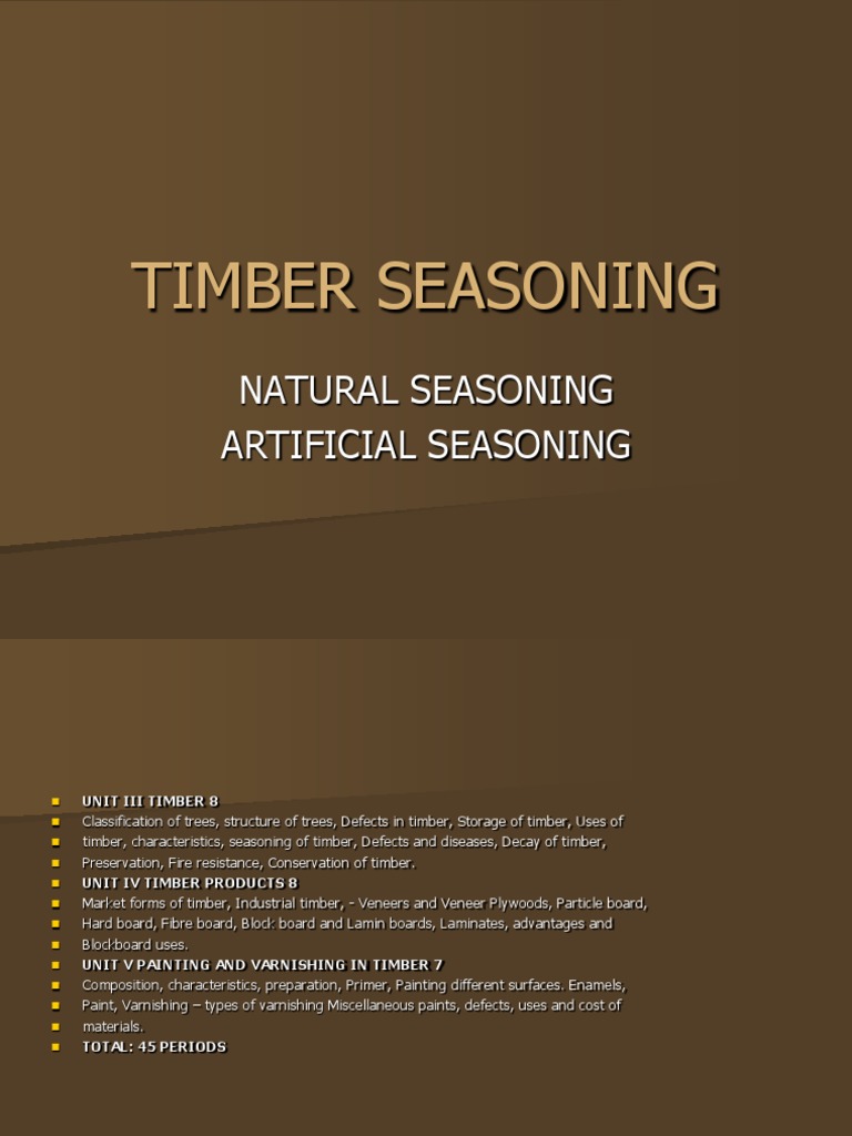 Timber Seasoning | PDF | Plywood | Lumber