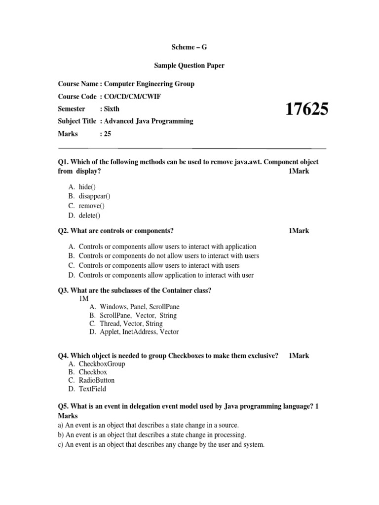 Advanced Java Programming Pdf Java Programming Language Object Computer Science 