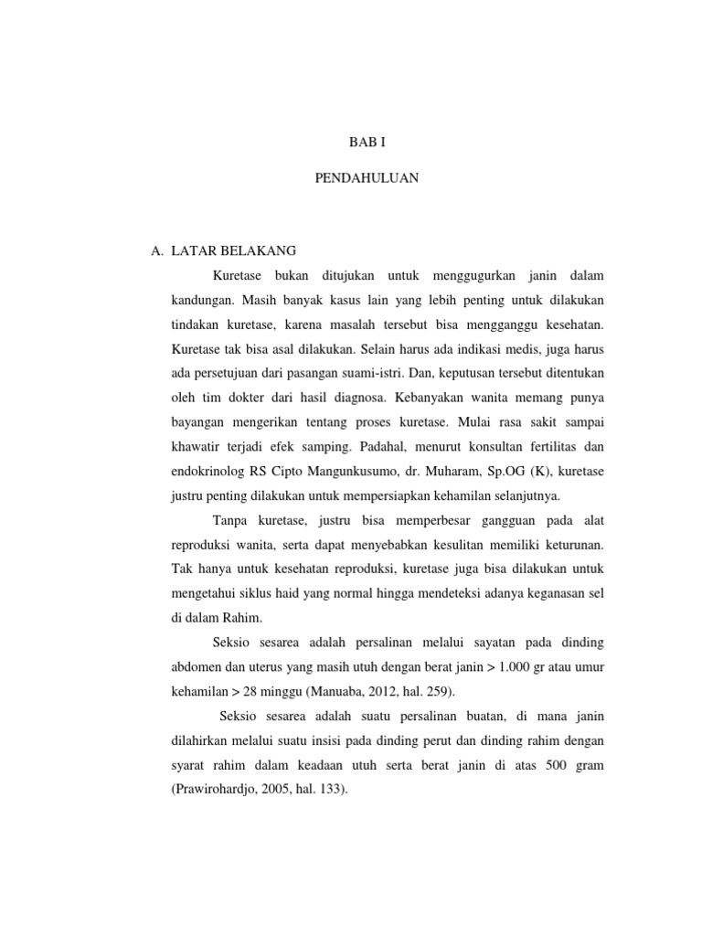 Alat dan Prosedur Kuretase Medis | PDF