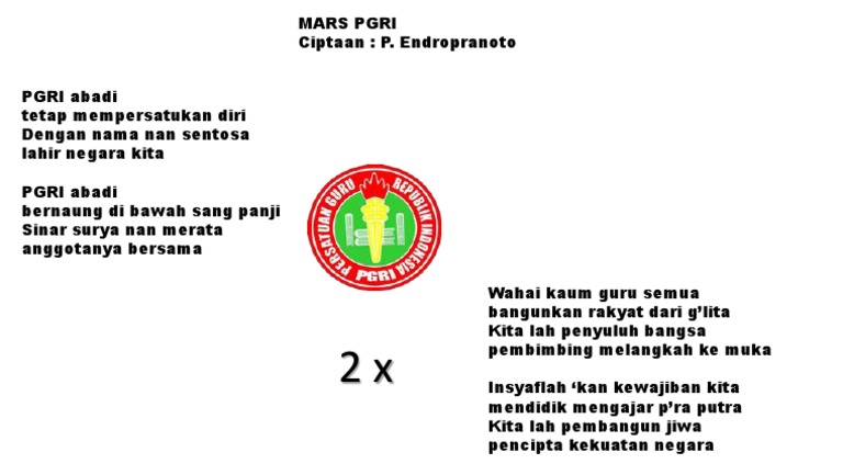 Lirik Mars PGRI | PDF