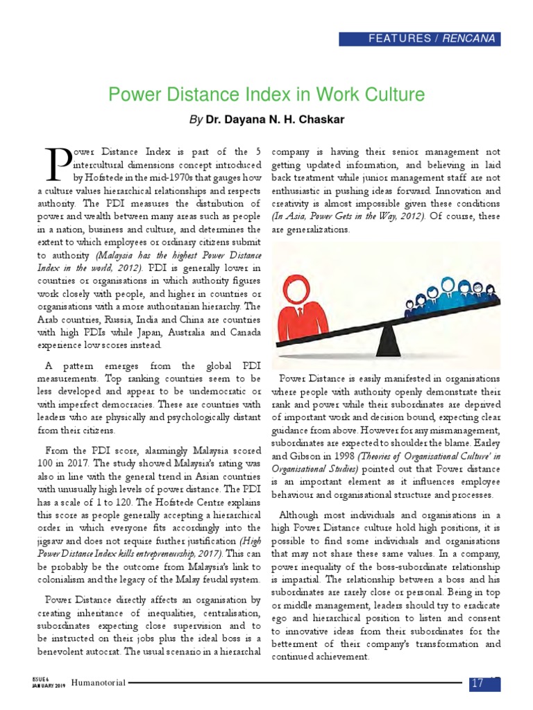 Power Distance Index in Work Culture | PDF | Sociological Theories ...