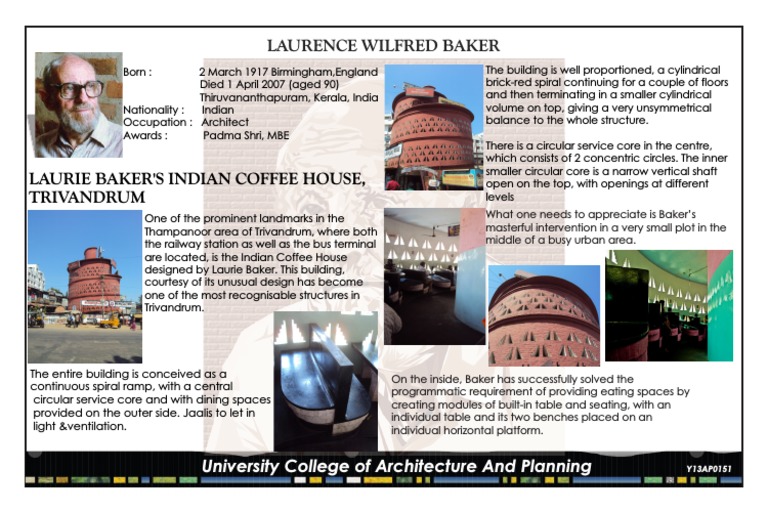 Laurence Wilfred Baker: Laurie Baker'S Indian Coffee House, Trivandrum ...
