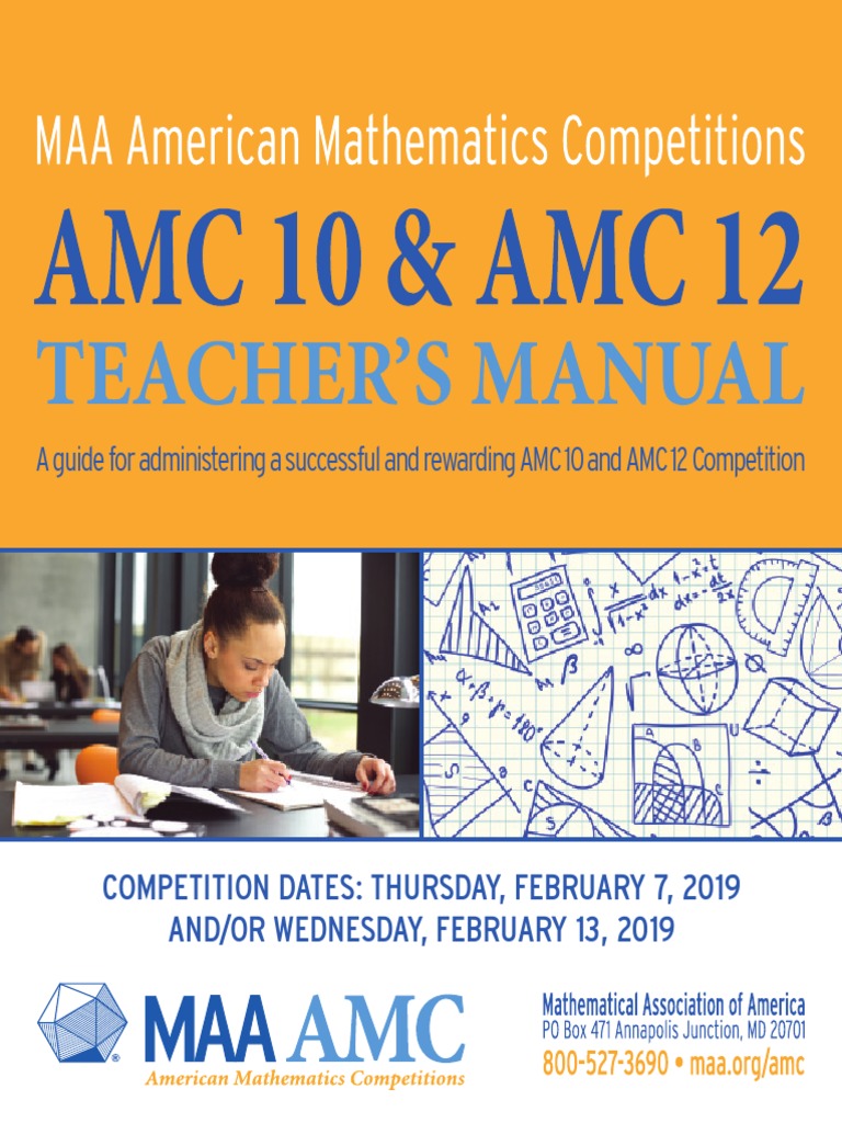 Amc 1012 Manual 2019 | PDF | Competition | Teaching Mathematics