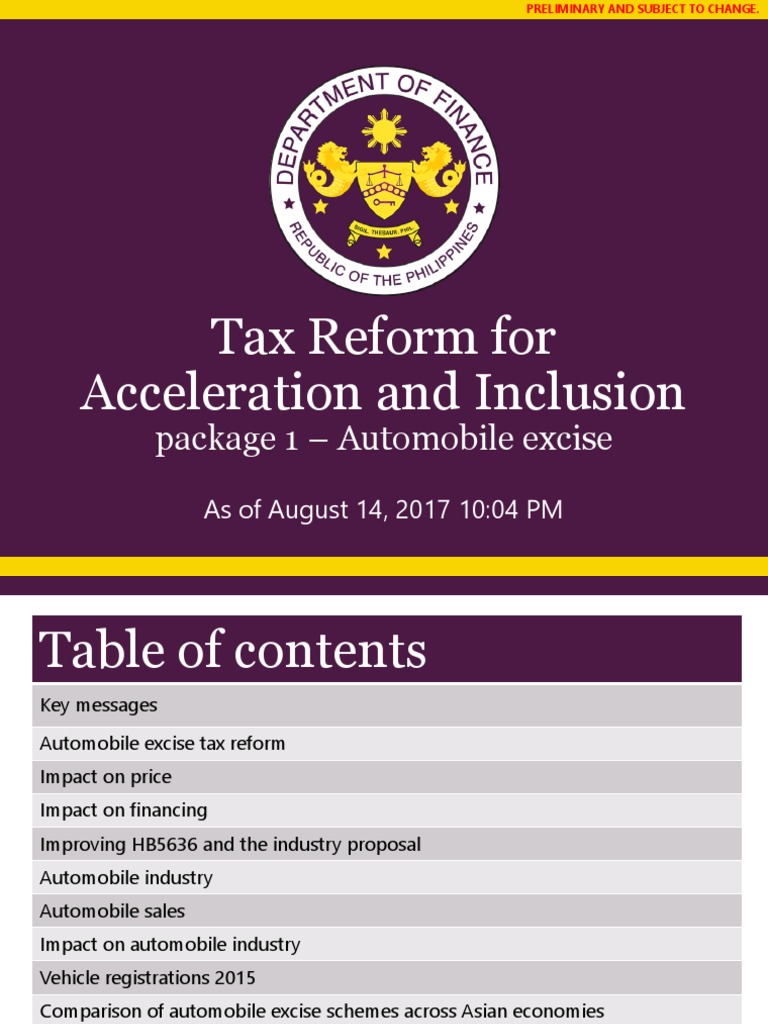 Automobile Excise Technical PPT 08142017 PDF | PDF | Excise | Taxation