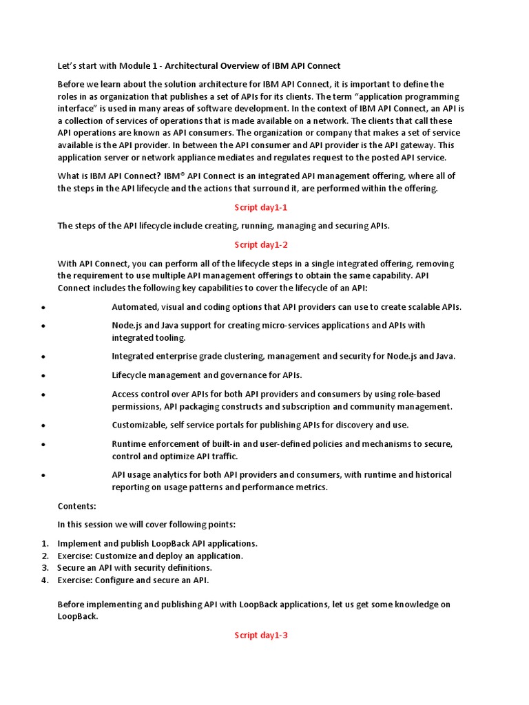 API Connect Module 1 | PDF | Application Programming Interface | World ... API Connect Module 1 | PDF | Application Programming Interface | World ...