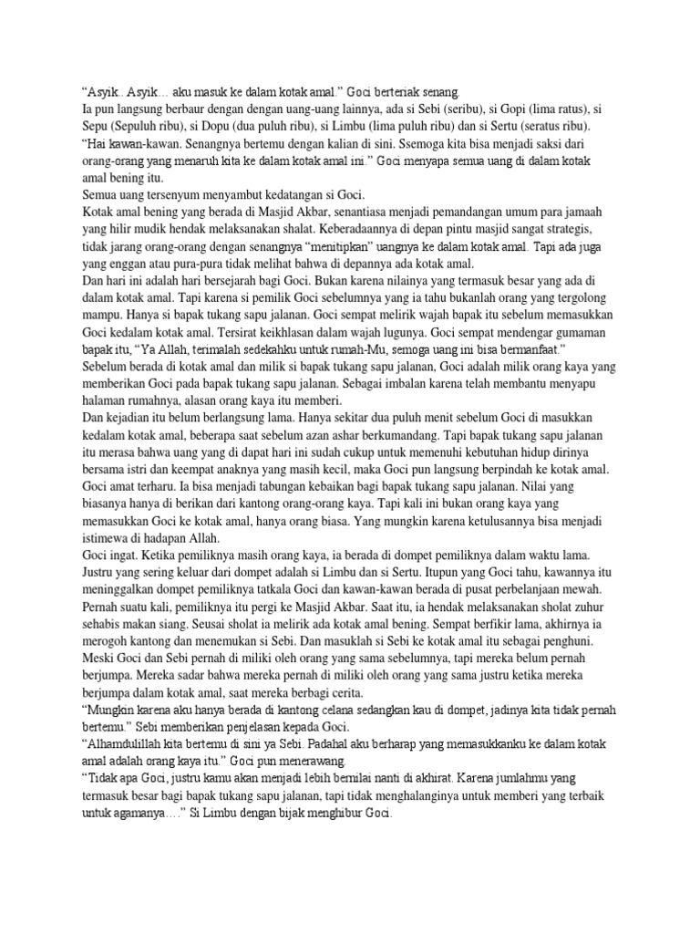 Cerpen Berdialog | PDF