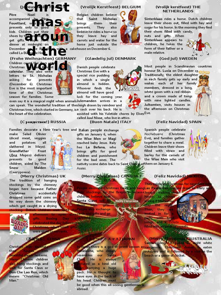 Christmas Around The World Reading Comprehension Exercises - 83939 ...