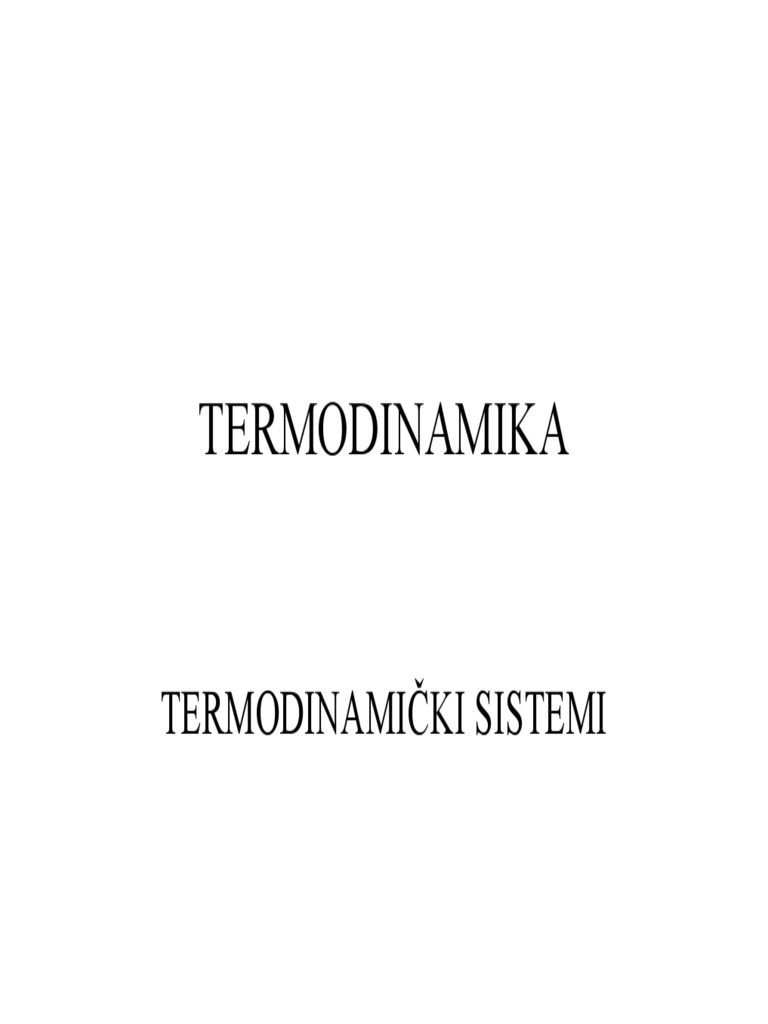 Prvi I Drugi Princip Termodinamike | PDF