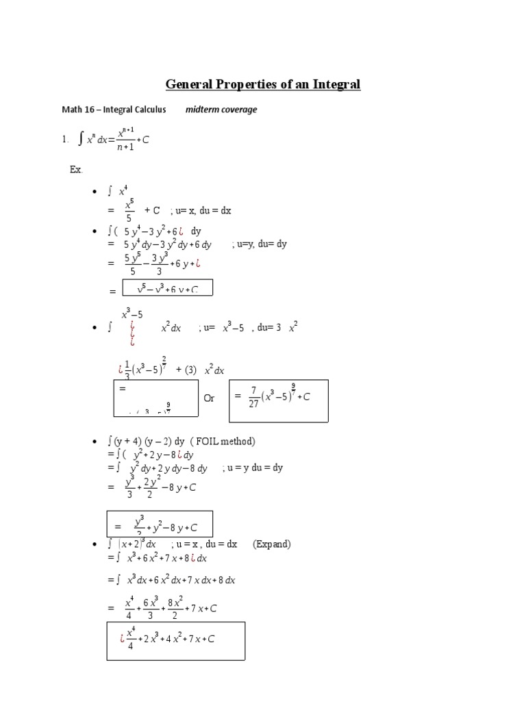 Integral Calculus Midterm Review | PDF | Fuzzy Logic | Algebra