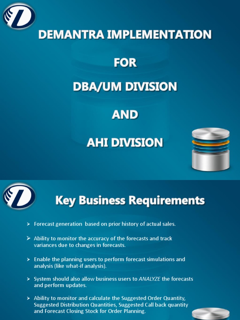 Demantra Overview | PDF | Forecasting | Time Series