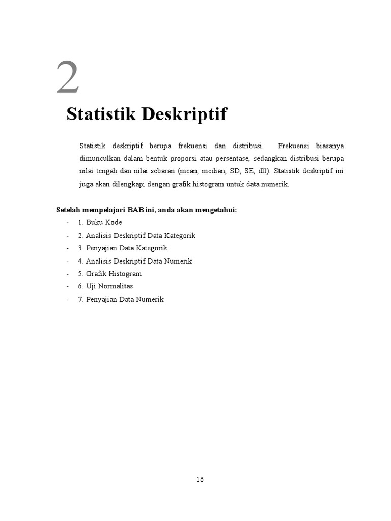 Modul Statistik Deskriptif SPSS | PDF
