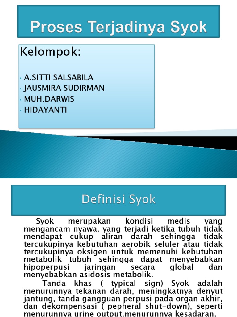 Proses Terjadinya Syok | PDF
