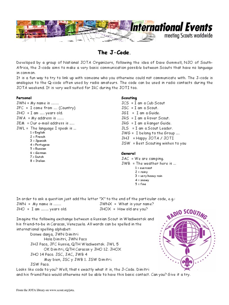 J-Code E PDF | PDF | Symbols | Scouting