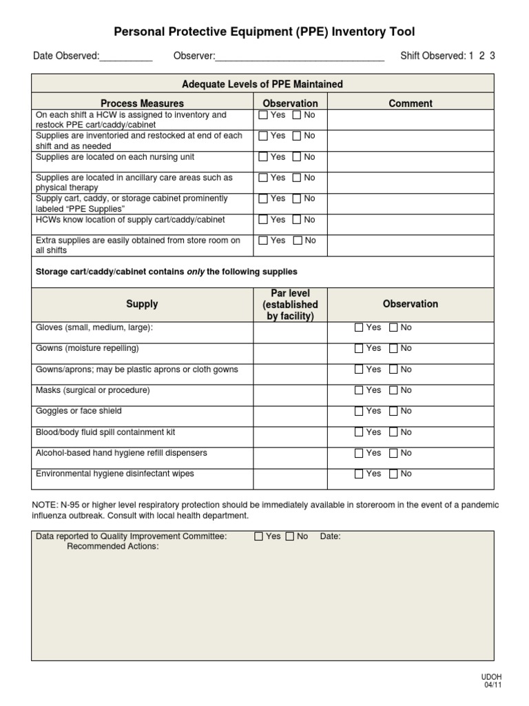 PPE InvTool | PDF | Personal Protective Equipment | Hygiene