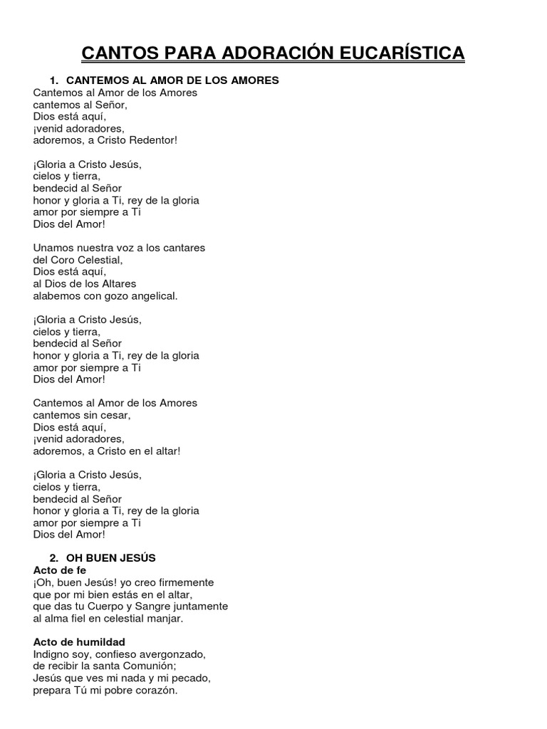 Cantos Para Adoración Al Santísimo | eucaristía | Cristo (título)