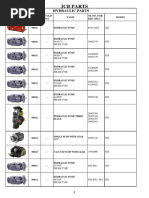 JCB Original Spare Parts List | PDF | Valve | Pump