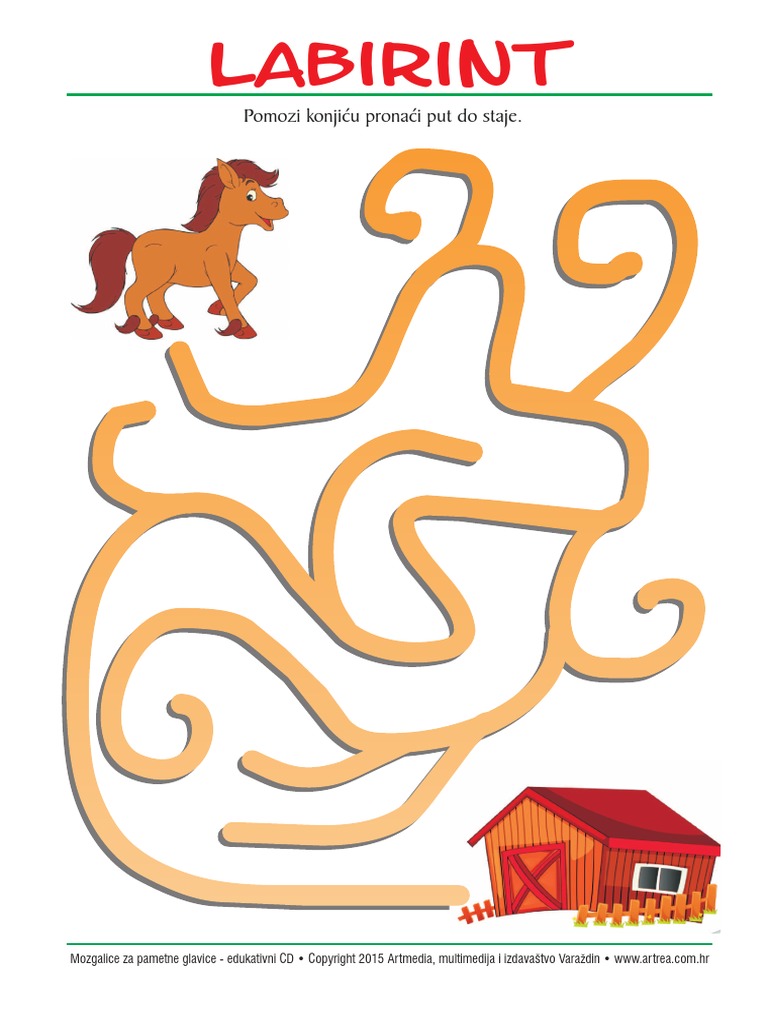 Labirint: Pomozi Konjiæu Pronaæi Put Do Staje | PDF