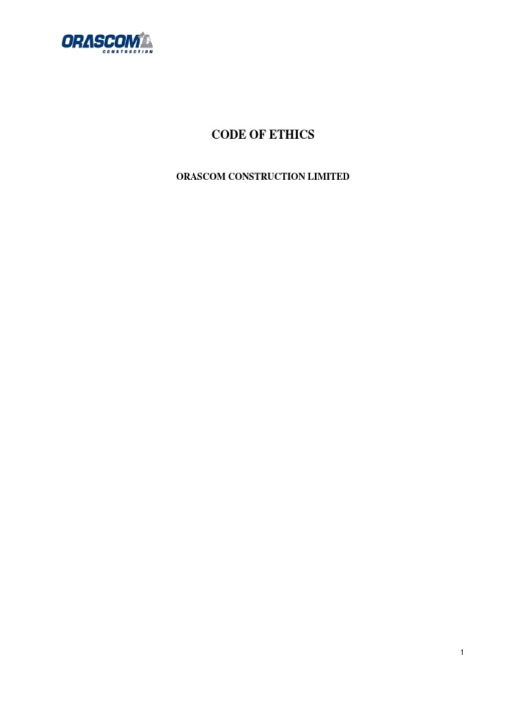 Code of Ethics ORASCOM | PDF | Insider Trading | Board Of Directors