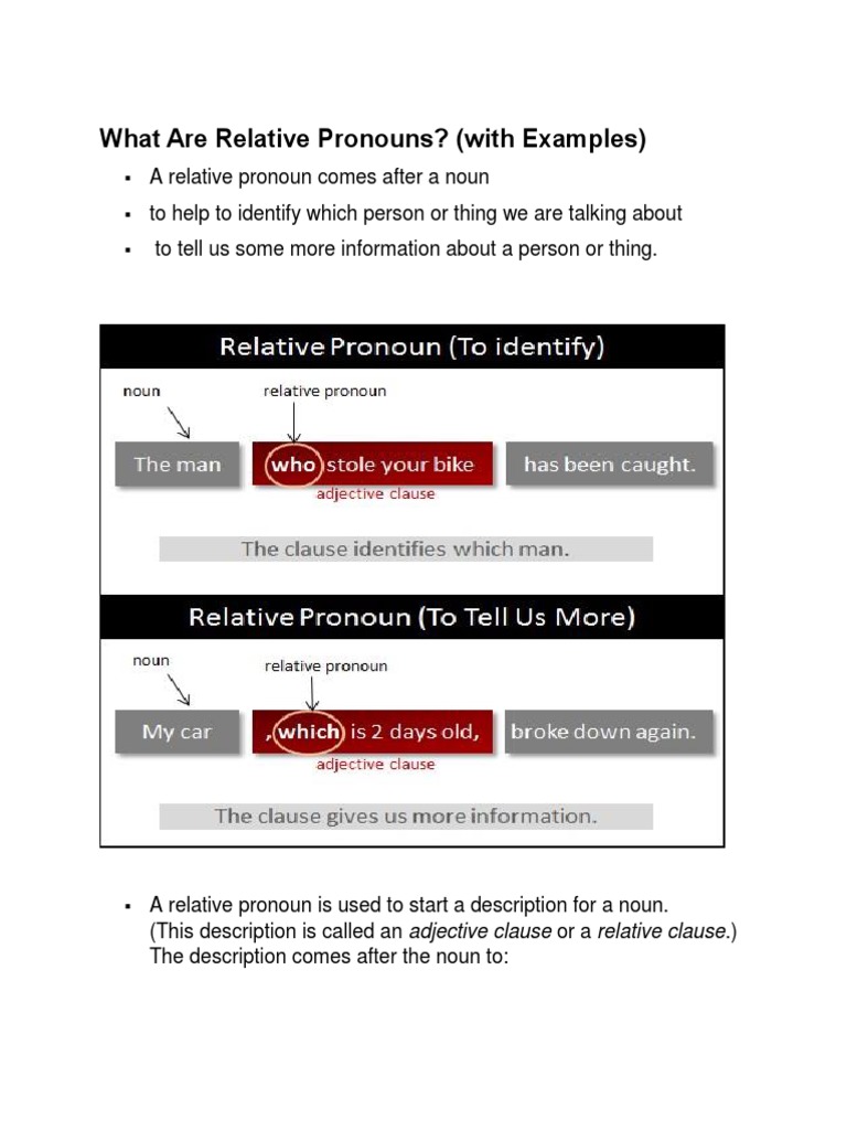 What Are Relative Pronouns? (With Examples) | PDF