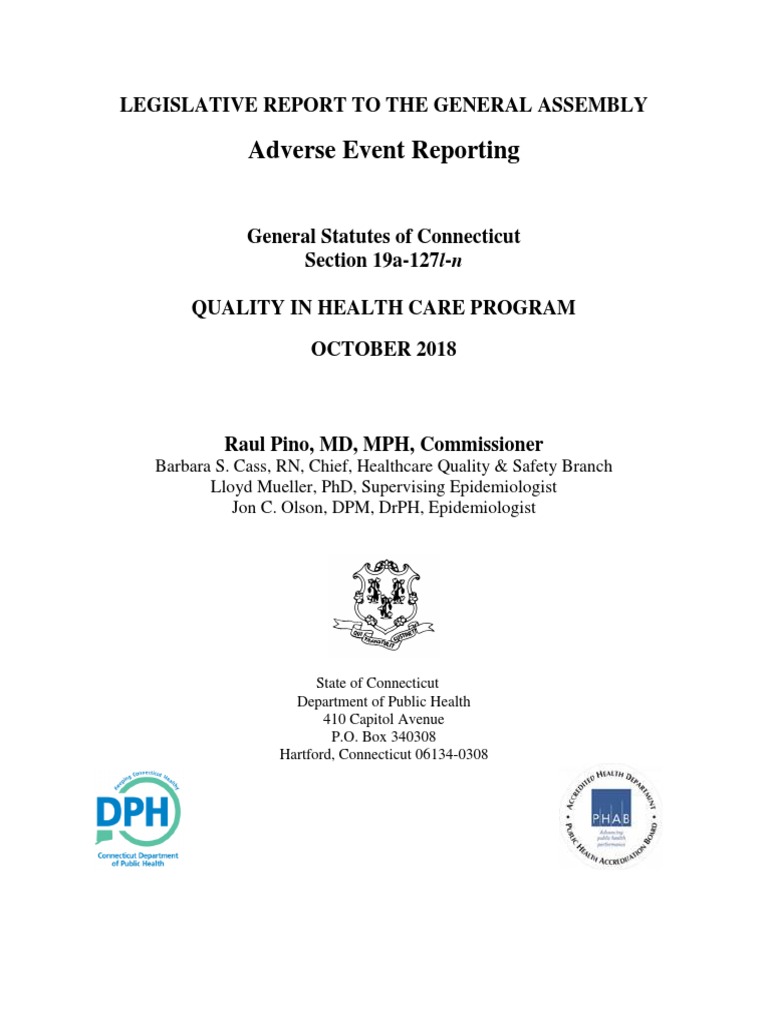 Adverse Event Report 2018 | PDF | Patient Safety | Adverse Effect