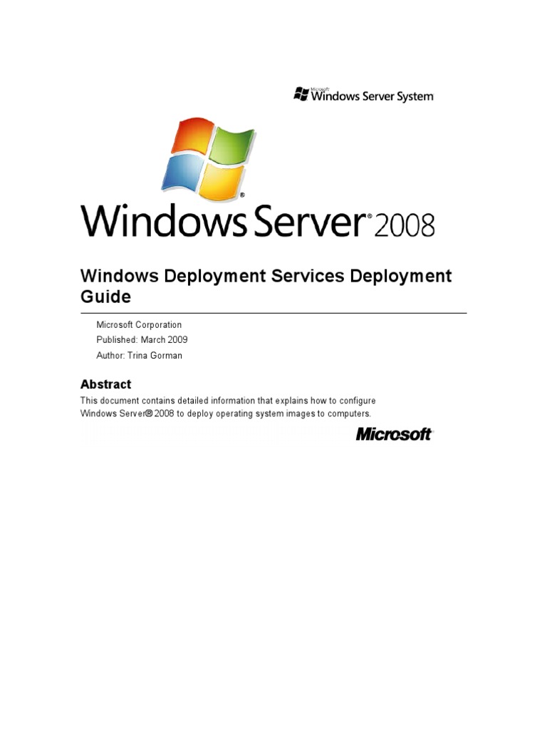 WDS DeploymentGuide | PDF | Microsoft Windows | Active Directory