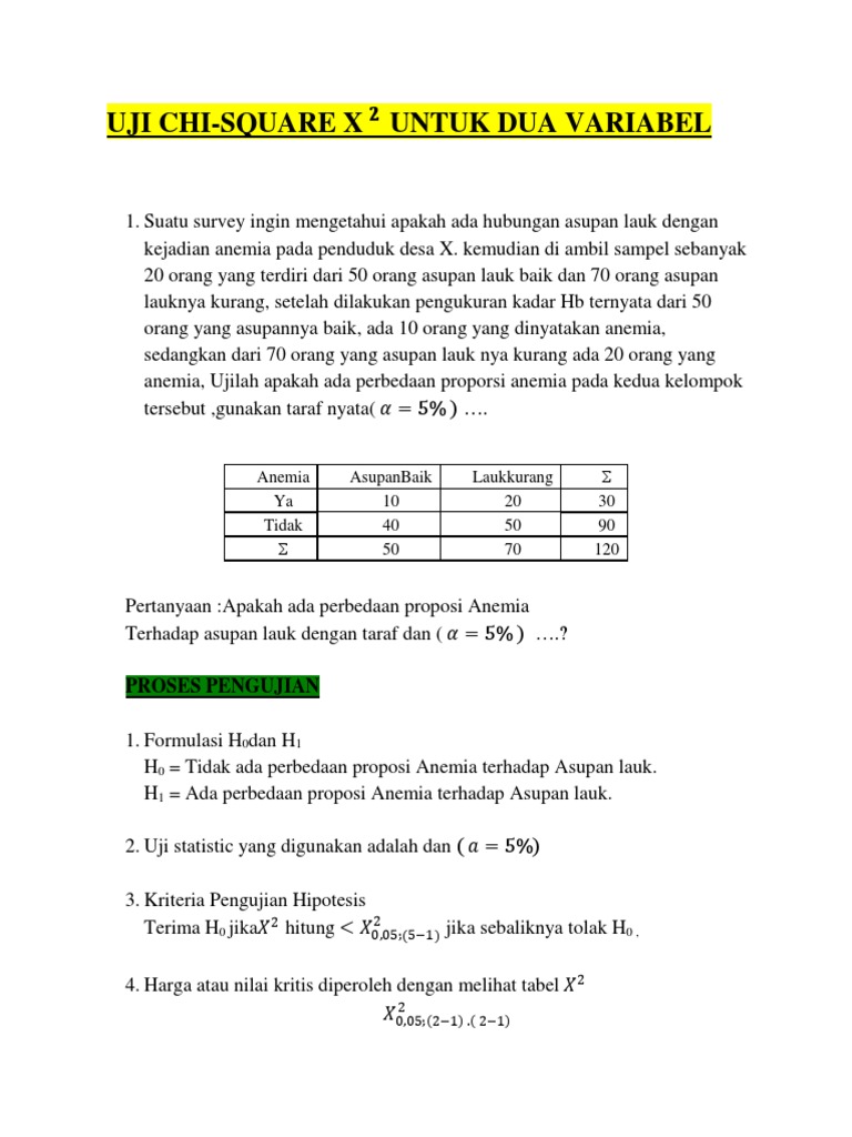 Uji Chi - Square | PDF
