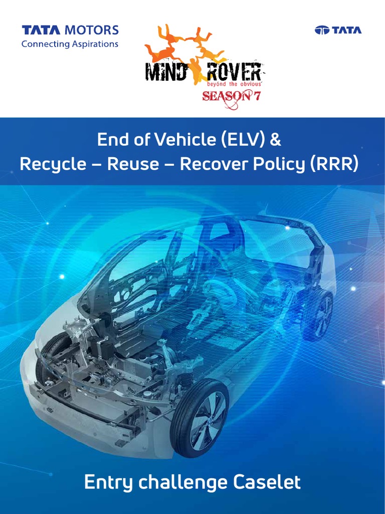ELV & RRR Policy Opportunity for Tata Motors | PDF | Scrap | Recycling