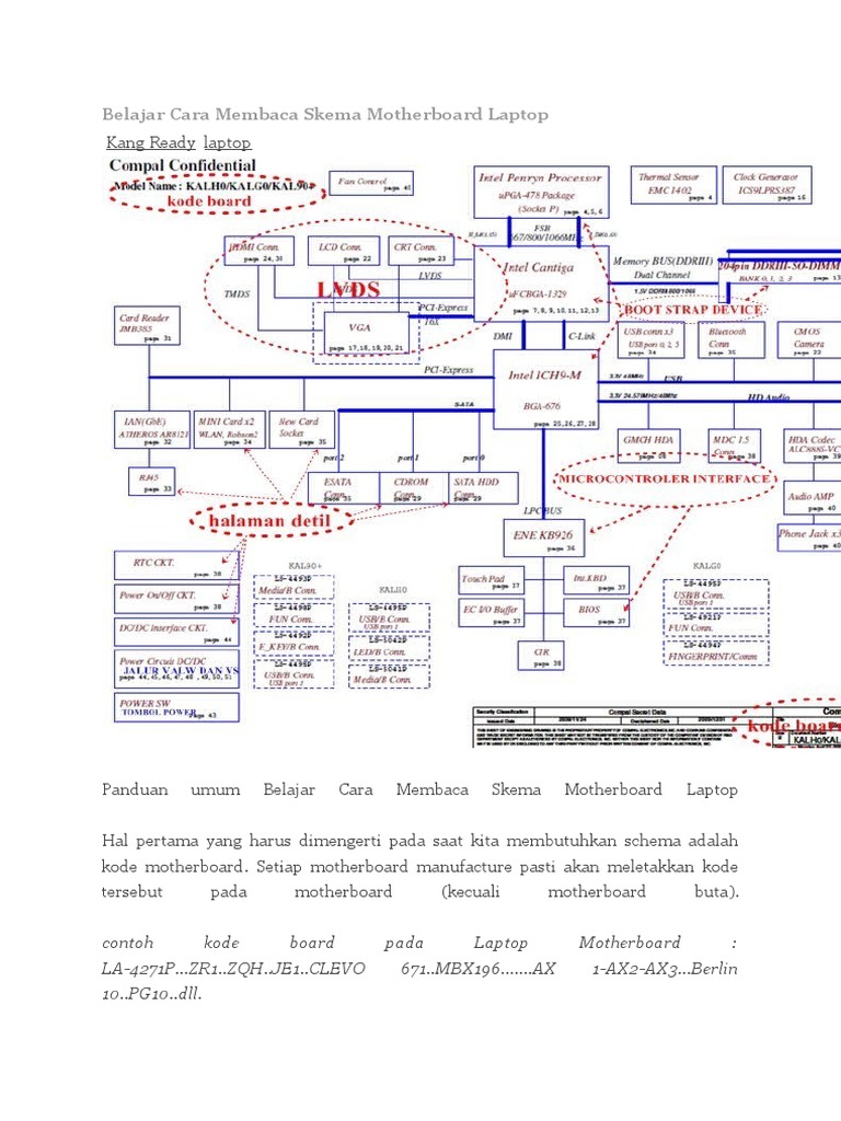 Belajar Cara Membaca Skema Motherboard Laptop | PDF