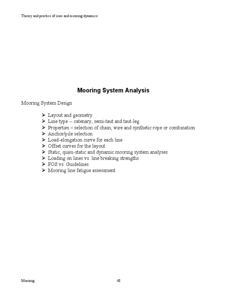 Mooring System Analysis | Download Free PDF | Fatigue (Material ...
