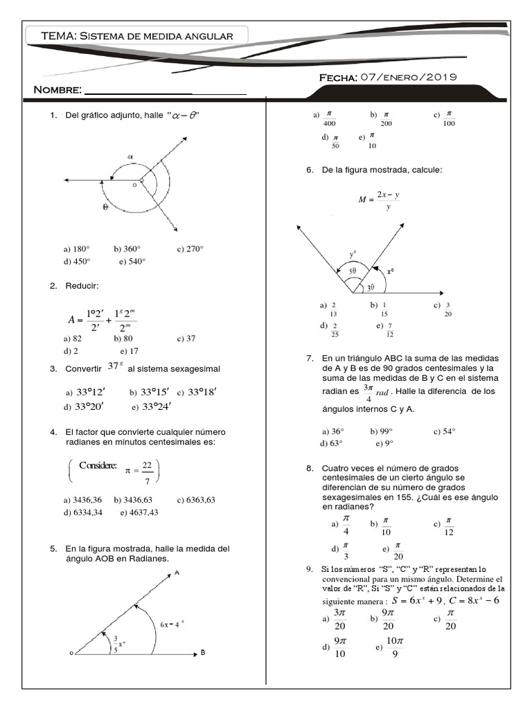 Sistema de Media Angular | PDF | Medida Geométrica | Geometría Elemental
