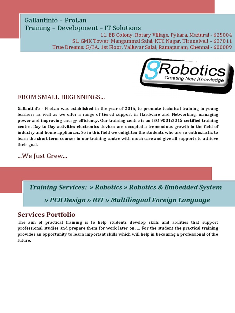 Brochure New | PDF | Robotics | Foreign Language