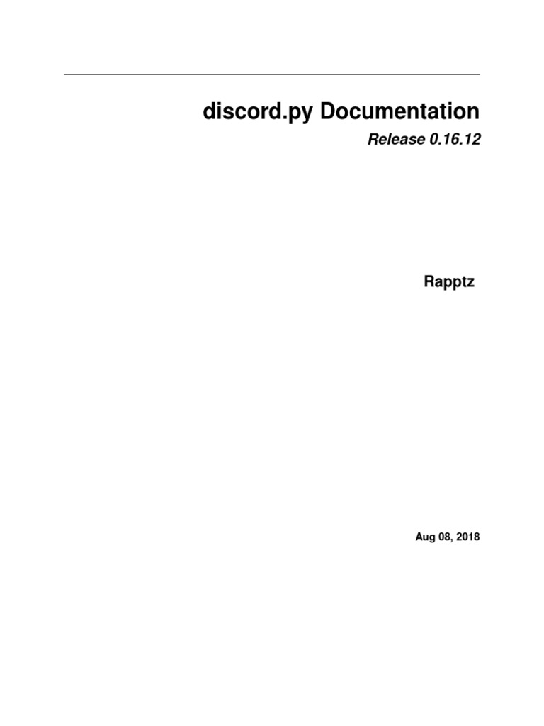 Discord Py | PDF | Parameter (Computer Programming) | Control Flow Discord Py | PDF | Parameter (Computer Programming) | Control Flow